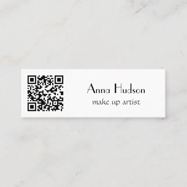 QR Code, Quick Response Code, Black and White Mini Business Card | Zazzle