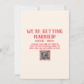 QR Code Red Hand Drawn Scribble Quirky Wedding Invitation | Zazzle