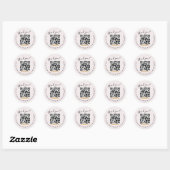 QR Code Review Packaging Classic Round Sticker | Zazzle
