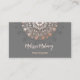 QR Code | Rose Gold Gray Floral Mandala Business Card | Zazzle