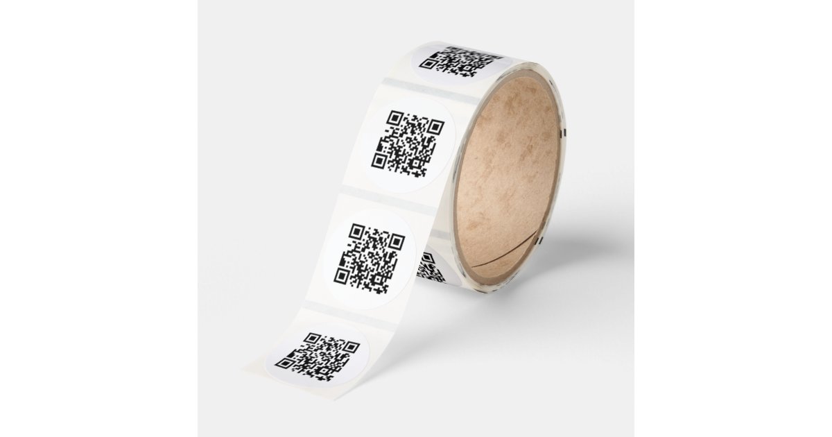 QR code round Sticker | Zazzle