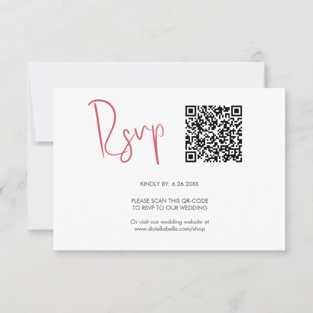 QR code RSVP Cards Red | Zazzle