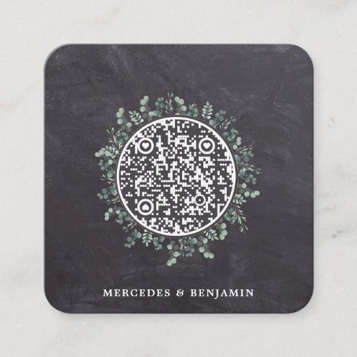 QR Code Rustic Botanical Wedding Invitation | Zazzle