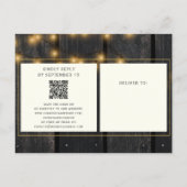 QR code rustic sunflower wedding RSVP Invitation Postcard | Zazzle
