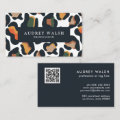 QR CODE Safari Animal Skin Leopard spot Business Card | Zazzle