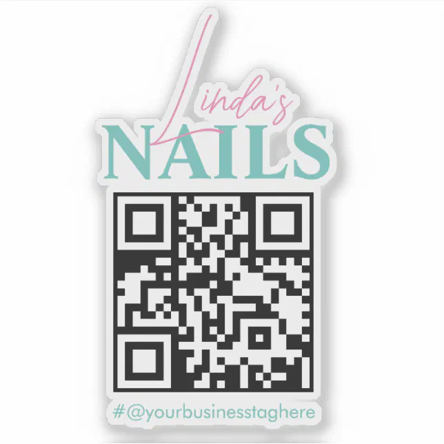 QR Code Salon Nail Business Name Car Decal | Zazzle