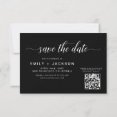 QR Code - Save the Date Black 3 Photo | Zazzle