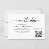 QR Code - Save the Date Modern Elegant 3 Photo | Zazzle