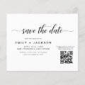 QR Code - Save the Date Modern Invitation 3 Photo Flyer | Zazzle