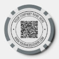 QR Code Scan and Custom Text Business Poker Chips | Zazzle
