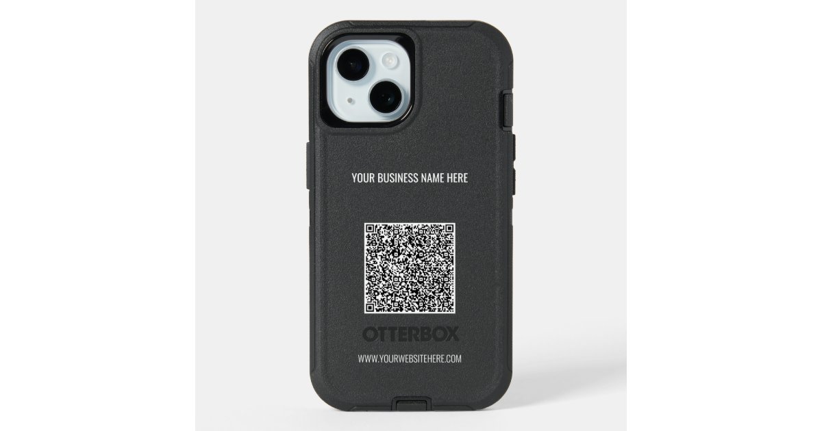 QR Code Scan and Custom Text iPhone Case | Zazzle