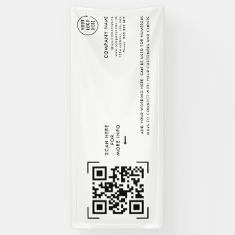 QR Code Scan | Business Logo Professional Banner | Zazzle