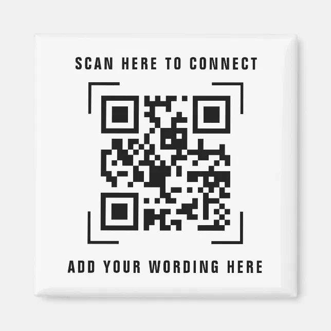 QR Code Scan | Business Logo Promotional Magnet | Zazzle