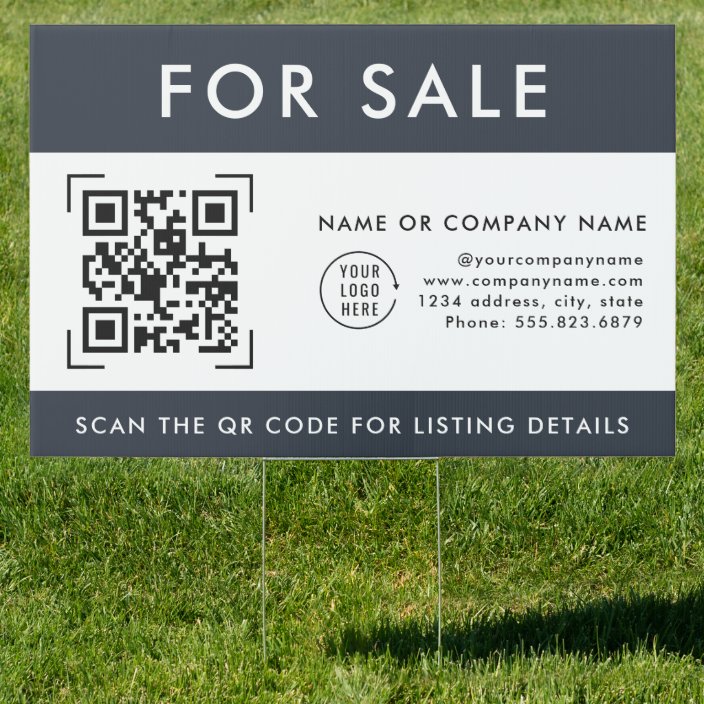 QR Code Scan For Sale | Business Logo Sign | Zazzle.com