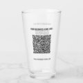 QR Code Scan Info and Custom Text Glass Template | Zazzle