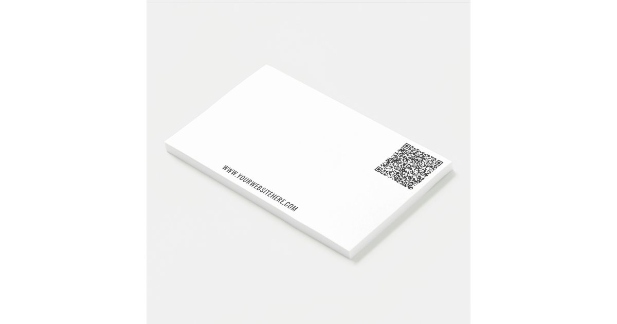 QR Code Scan Info Custom Text Sticky Notes | Zazzle