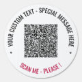 QR Code Scan Info Text Business Promotional Sign | Zazzle