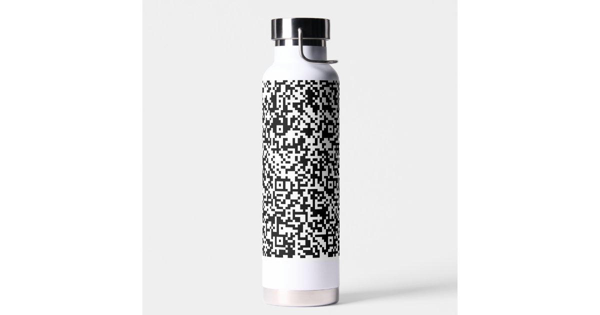 QR Code Scan Info Your Colors Modern Water Bottle | Zazzle