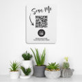 QR Code Scan Me Business Logo Door Sign | Zazzle