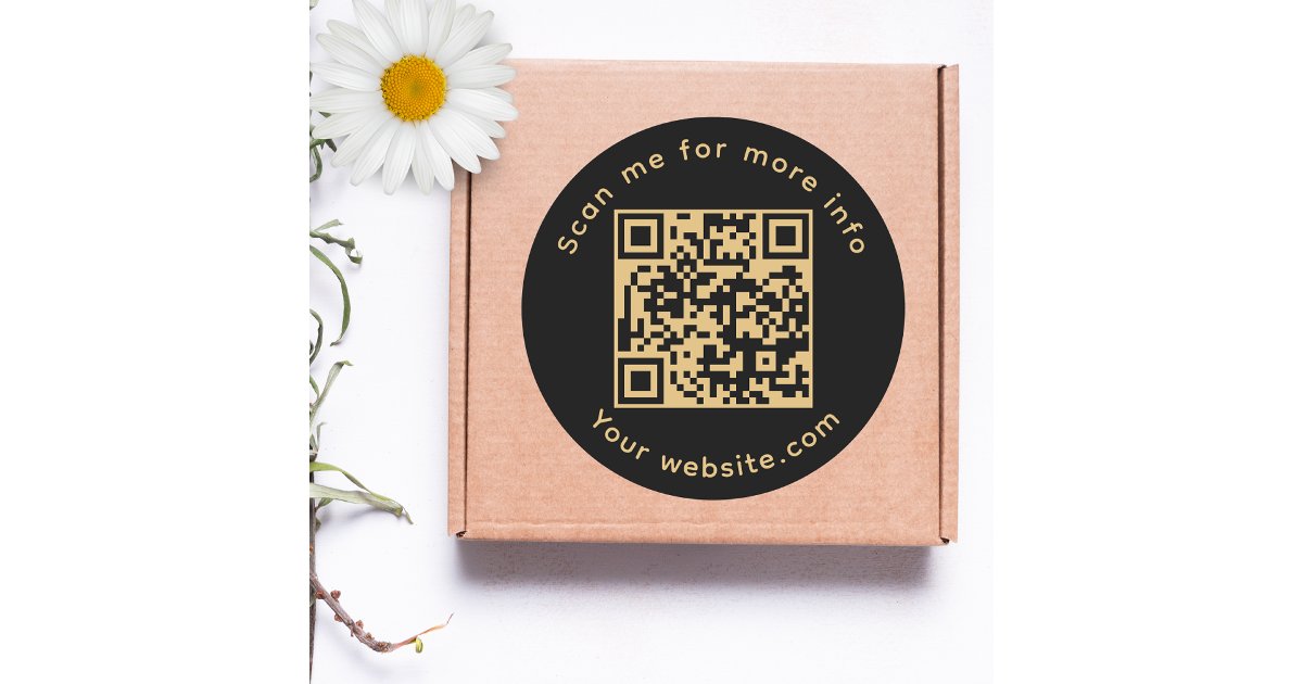 QR Code Scan Me For More Info Classic Round Sticker | Zazzle