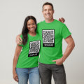 QR Code - Scan Me Personalized Modern T-Shirt | Zazzle