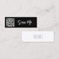 QR code Scan me Professional Small Business Blush Mini Business Card ...