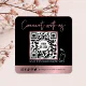 QR Code Scannable Glam Black & Rose Gold Logo Square Business Card | Zazzle