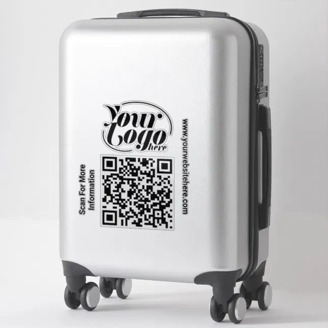 QR Code Scanner Custom Text Business Professional Sticker | Zazzle