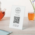 QR Code Sign-In | Visitor Employee Reception Pedestal Sign | Zazzle