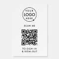 QR Code Sign-In | Visitor Employee Reception White Foam Board | Zazzle