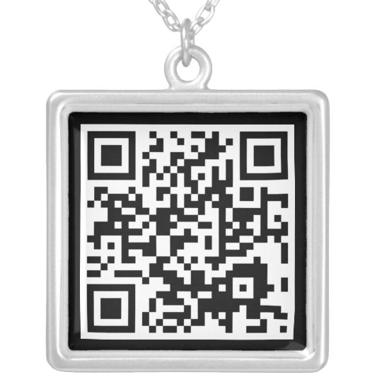 QR code Silver Plated Necklace | Zazzle.com