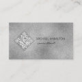 QR Code Silver Shimmer Business Card | Zazzle