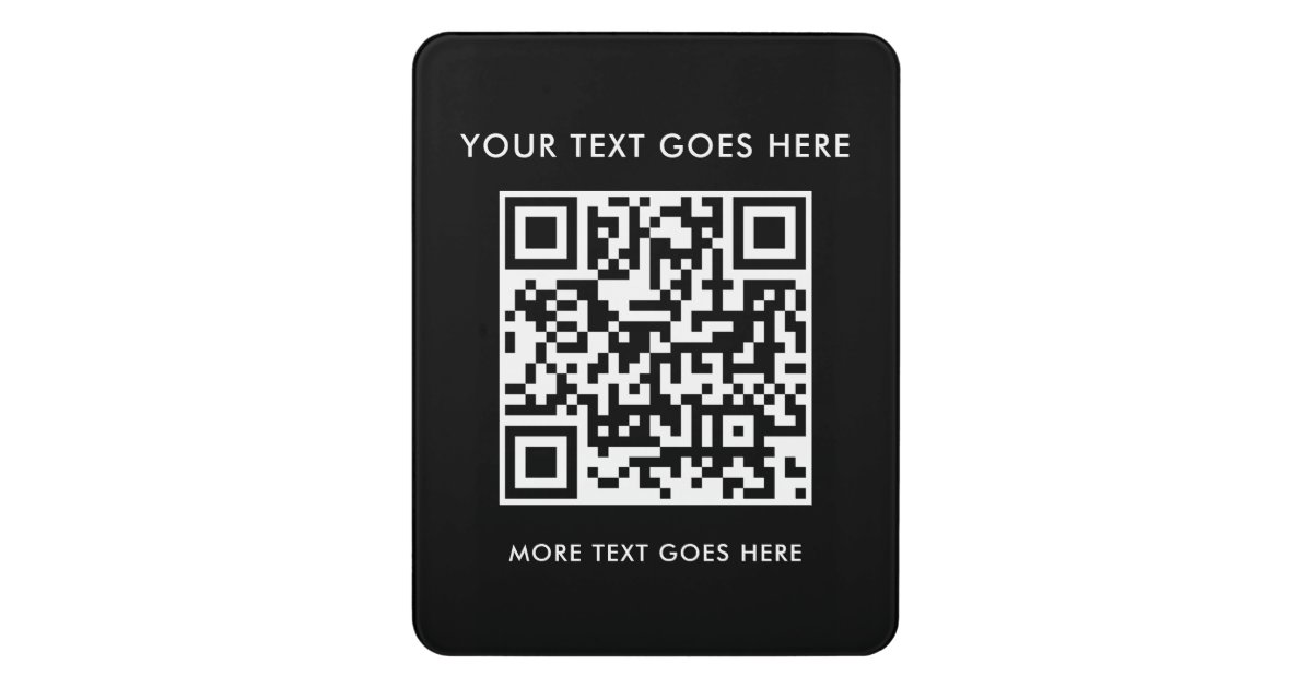 QR Code Simple Modern Elegant Best Black And White Door Sign | Zazzle