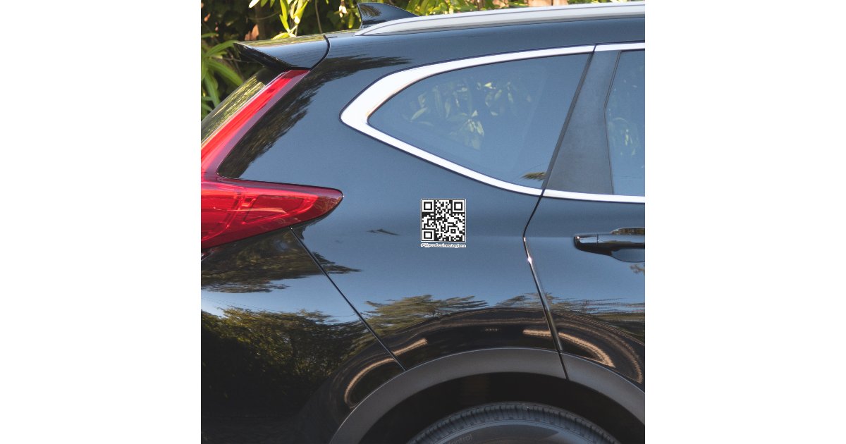 QR Code Simple Name Business Car Decal | Zazzle