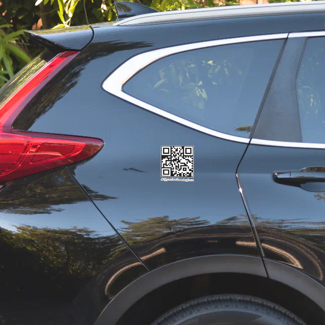 QR Code Simple Name Business Car Decal | Zazzle