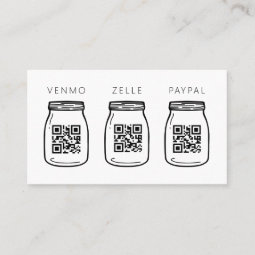 QR Code Small Business Card Cash Payment Scan Tips | Zazzle