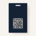 QR Code Smart Contact • Blue Business ID Badge | Zazzle