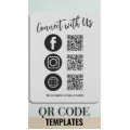 QR Code Social Media Connect with Us Door Sign | Zazzle