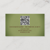 QR Code Spotlight Green Name Professional Logo Calling Card | Zazzle