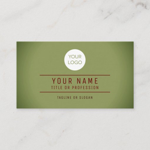 QR Code Spotlight Green Name Professional Logo Calling Card | Zazzle