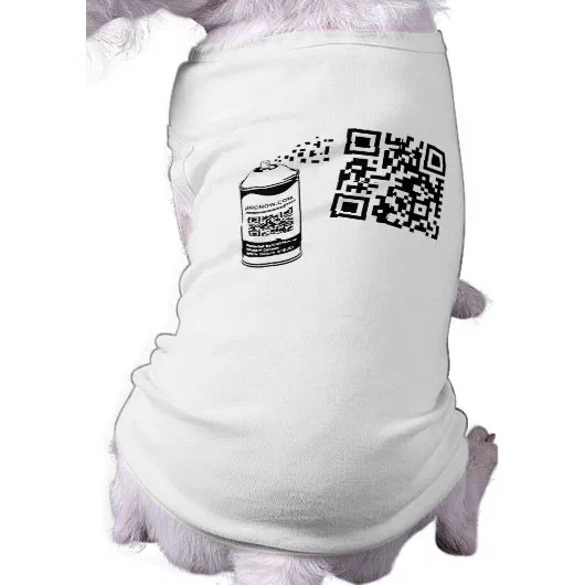 QR Code Spray Paint Pet Shirt Template | Zazzle