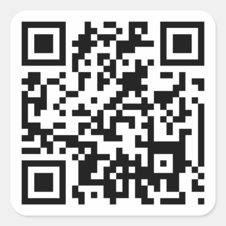 QR CODE SQUARE STICKER | Zazzle