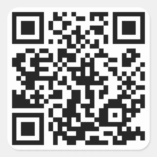 QR Code Square Sticker | Zazzle