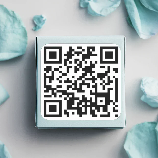 QR CODE SQUARE STICKER | Zazzle