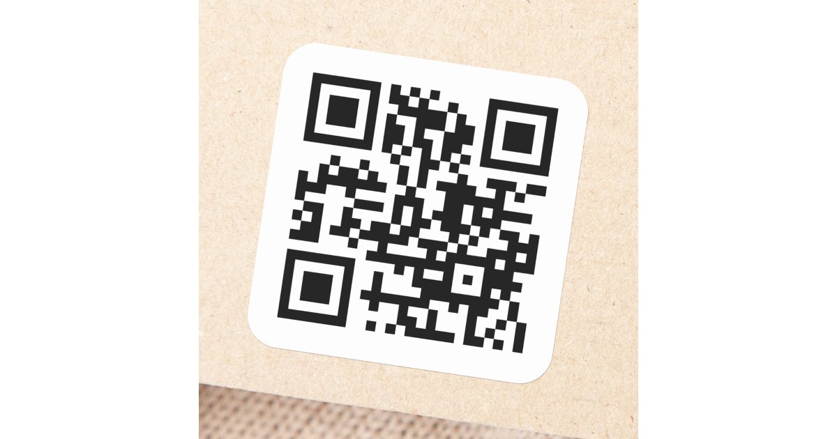 QR code Square Sticker | Zazzle