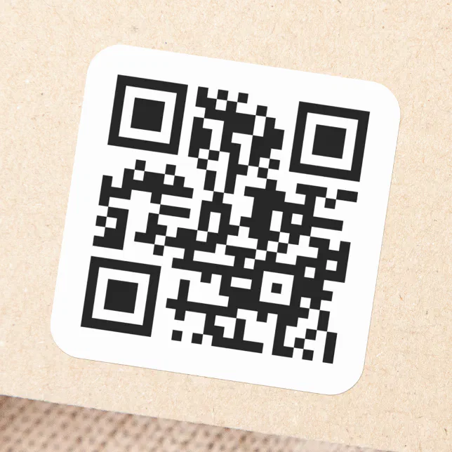 QR code Square Sticker | Zazzle