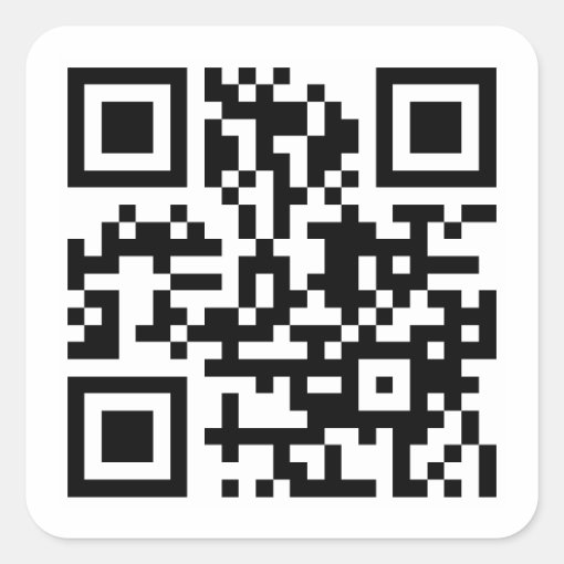 QR code Square Sticker | Zazzle