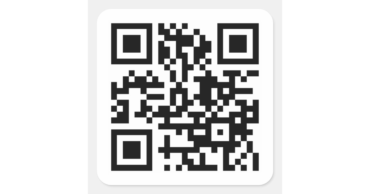 QR code Square Sticker | Zazzle