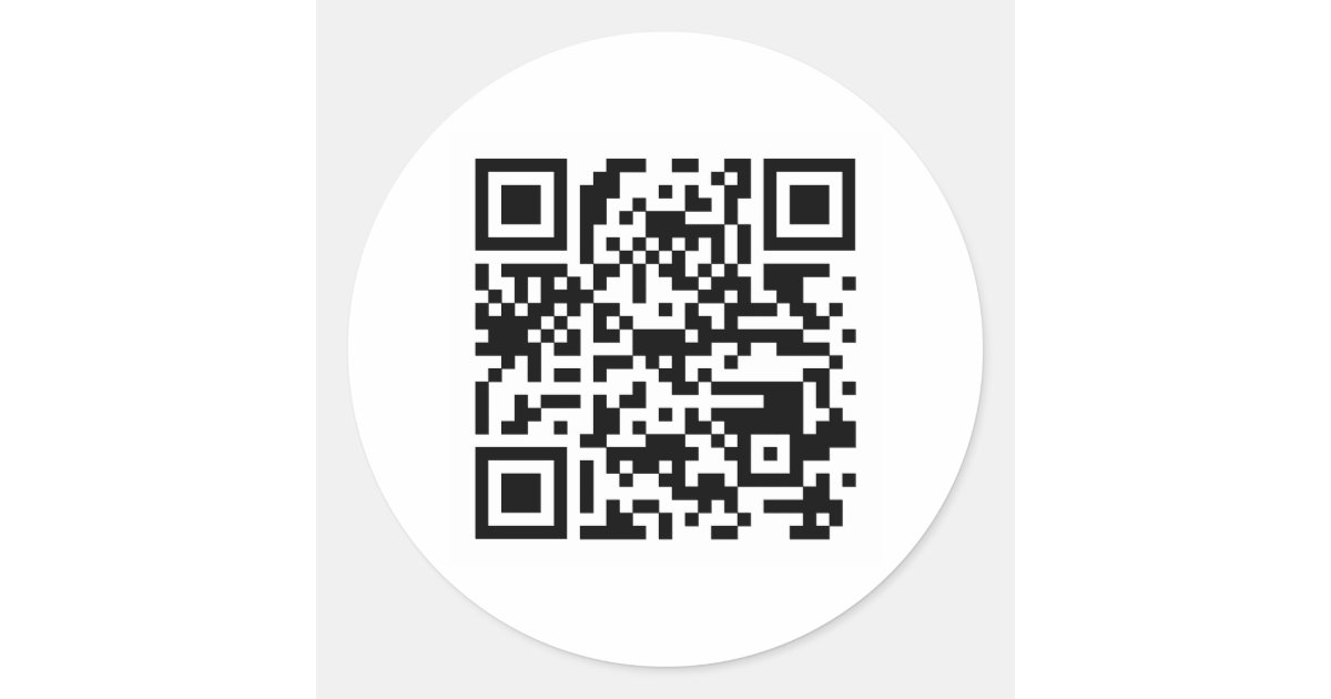 QR Code Sticker - Round | Zazzle