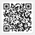 Custom QR code sticker (QR code template #126) | Zazzle.com